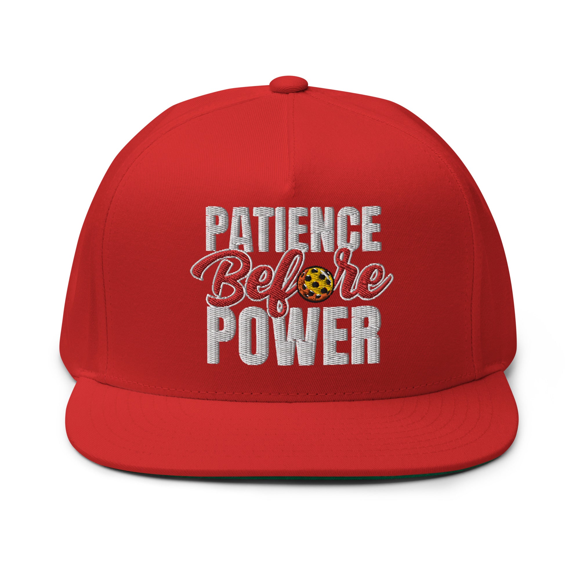 Patience Before Power Flat Bill Cap – Percise Sports